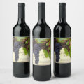 Vineyard, Winery, Purple Grapes Custom Wine Label | Zazzle
