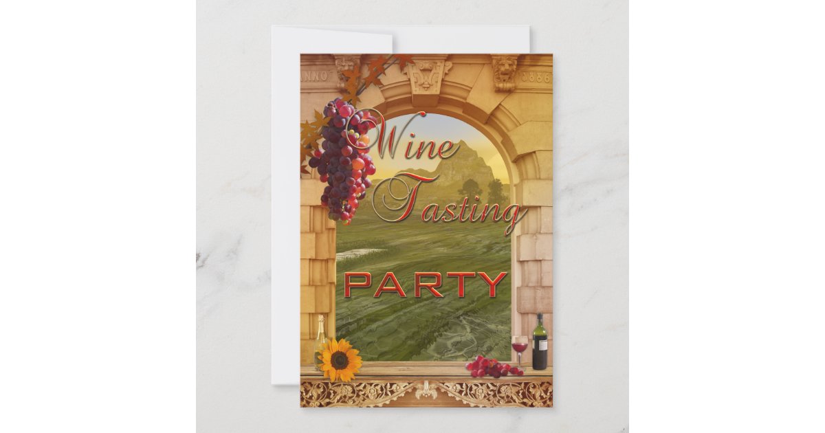 Vineyard Winery Wine Tasting Event Invitation | Zazzle