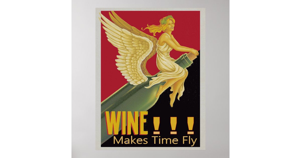 Vino- Wine Flies Vintage Posters | Zazzle
