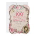 Vintage 100th Centenarian Birthday Invitation | Zazzle