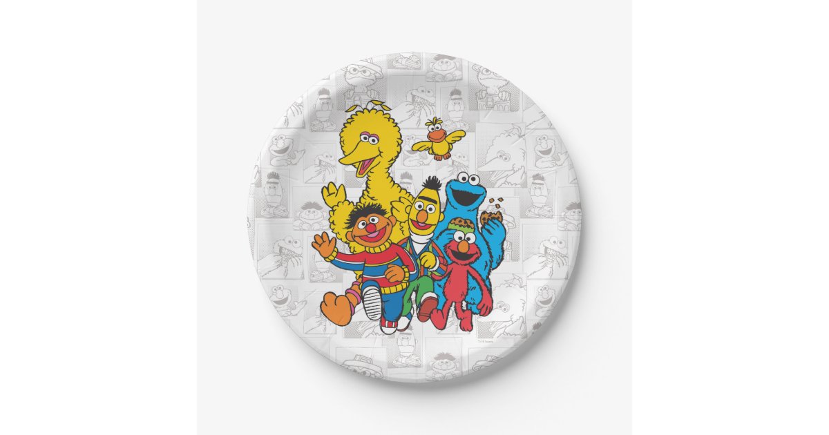 Vintage 123 Sesame Street Paper Plates | Zazzle