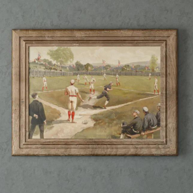 Vintage 1800s Baseball Game Poster | Zazzle