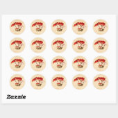 vintage 1800s Mushroom Red Mushrooms Template Classic Round Sticker ...