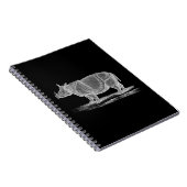 Vintage 1800s Rhinoceros Illustration - Rhino Notebook | Zazzle