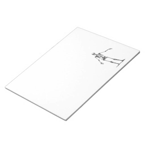 Vintage 1800s Skeleton Retro Skeletons Template Notepad | Zazzle