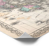 Vintage 1855 Map of the World Poster | Zazzle