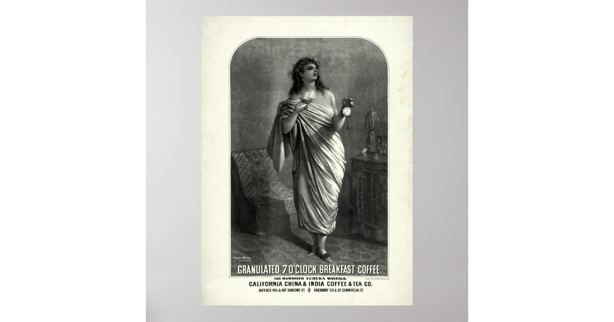 Vintage 1896 Coffee Ad Poster | Zazzle