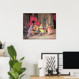 Vintage 18th Century Party Scene Poster | Zazzle