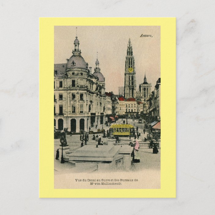Vintage 1900s Antwerp Belgium Suikerrui, cathedral Postcard | Zazzle.com