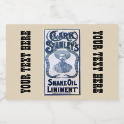 Vintage 1905 Clark Stanley's Snake Oil Liniment Liquor Bottle Label ...