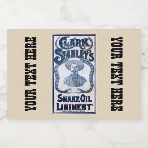 Vintage 1905 Clark Stanley's Snake Oil Liniment Liquor Bottle Label ...