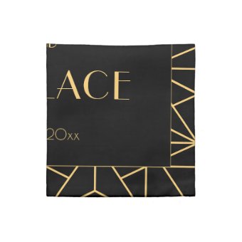 Vintage 1920s art deco geometric wedding cloth napkin | Zazzle