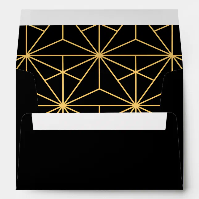 Vintage 1920s art deco geometric wedding envelope | Zazzle