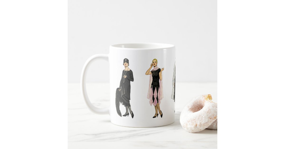 Vintage 1920s Flapper Fashion Coffee Mug | Zazzle