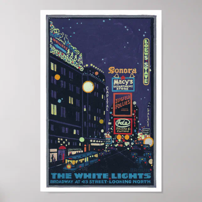 Vintage 1920's Times Square Posterette Poster | Zazzle