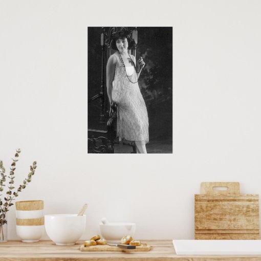 Vintage 1920s Women's Flapper Fashion Poster | Zazzle