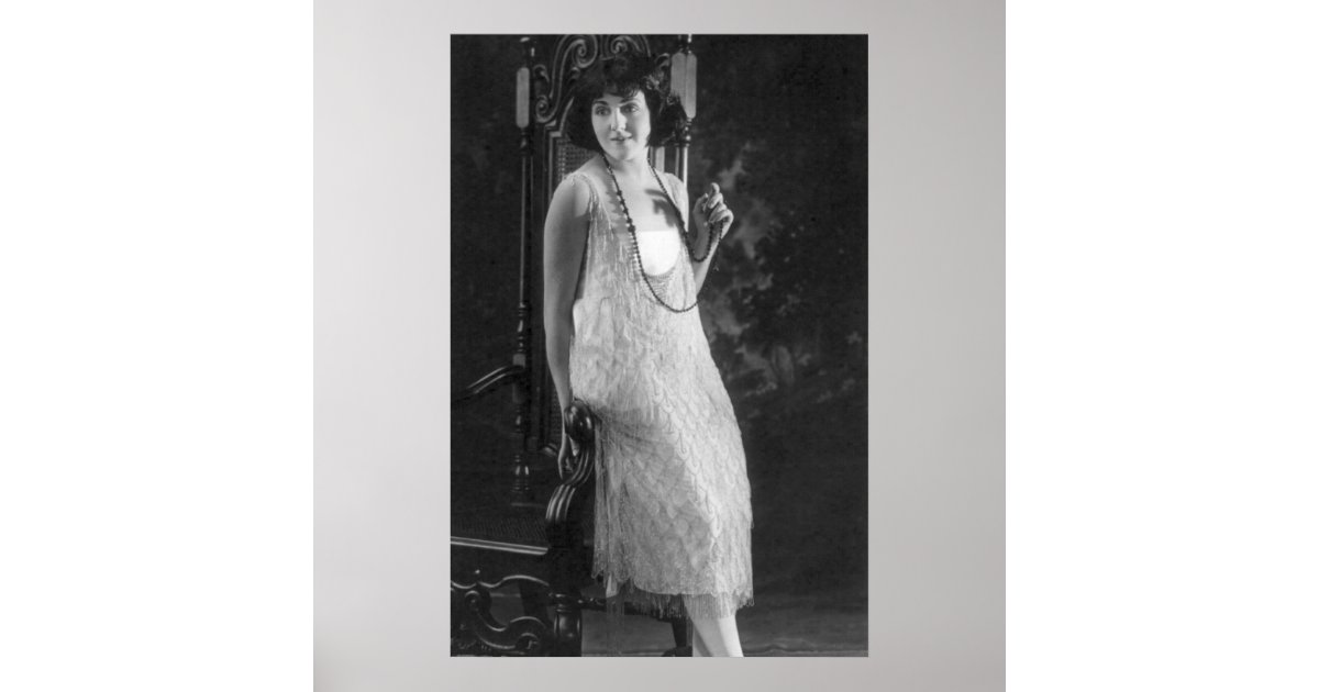 Vintage 1920s Women's Flapper Fashion Poster | Zazzle