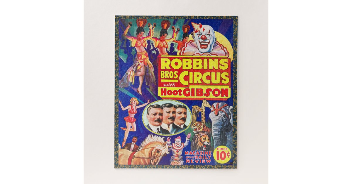 VINTAGE 1930S CIRCUS PROGRAM JIGSAW PUZZLE | Zazzle