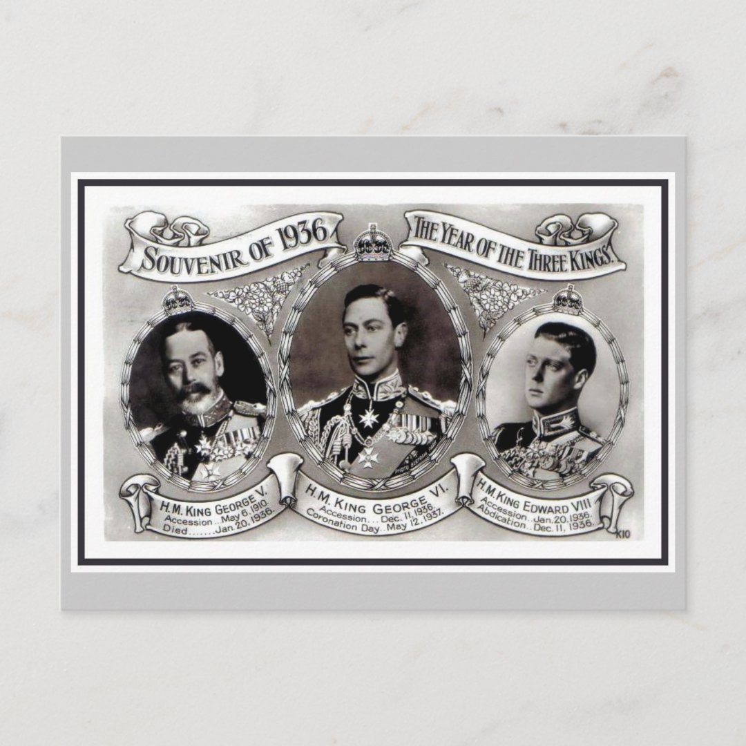 Vintage 1936 The year of the Three Kings Holiday Postcard | Zazzle