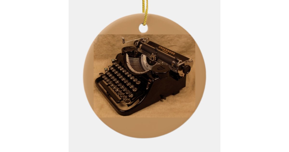Vintage 1937 Underwood Typewriter Ornament | Zazzle