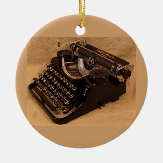 Vintage 1937 Underwood Typewriter Ornament | Zazzle