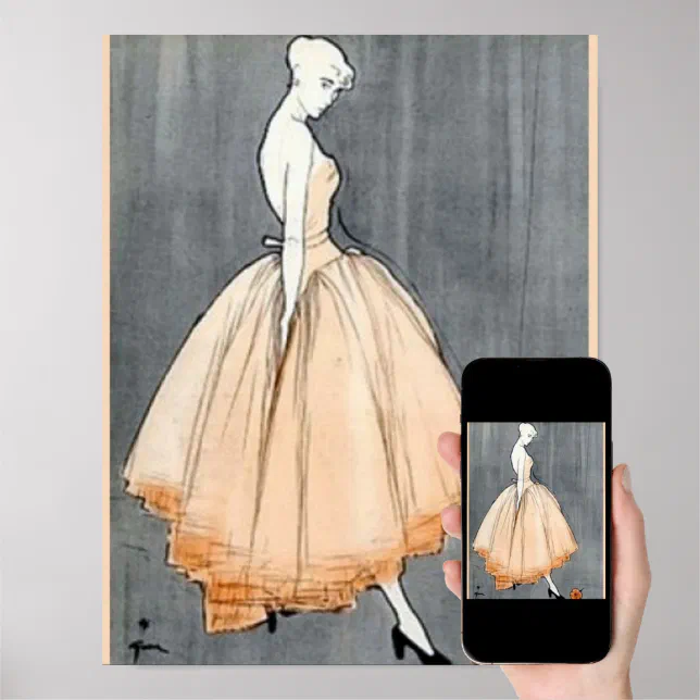 Vintage 1940s French Couture Poster | Zazzle