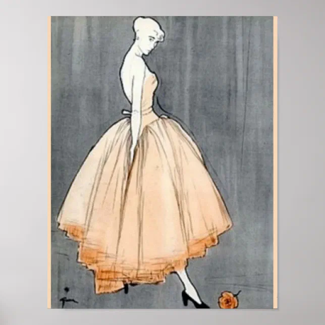 Vintage 1940s French Couture Poster | Zazzle