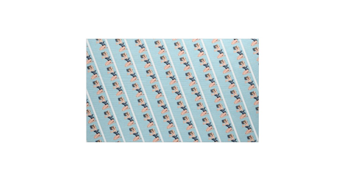 vintage 1950's pin up design fabric | Zazzle