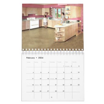 Vintage 1955 Kitchens - Classic 1950's Decor Calendar | Zazzle