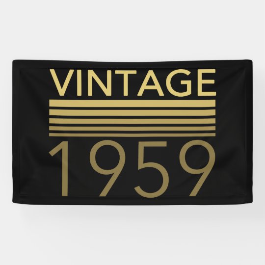 Vintage 1959 Birth Year Banner | Zazzle.com