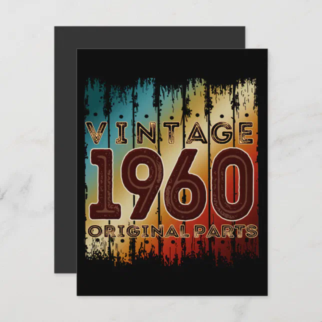 vintage 1960 original parts invitation | Zazzle