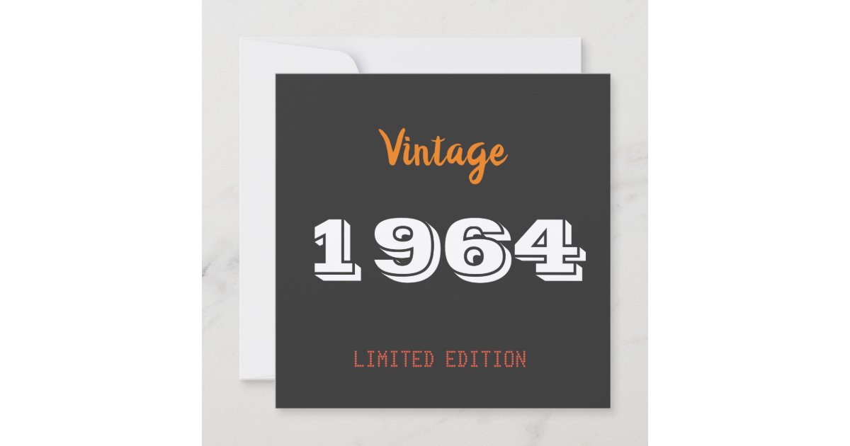 Vintage 1963 Limited Edition 62nd Birthday Retro Thank You Card | Zazzle