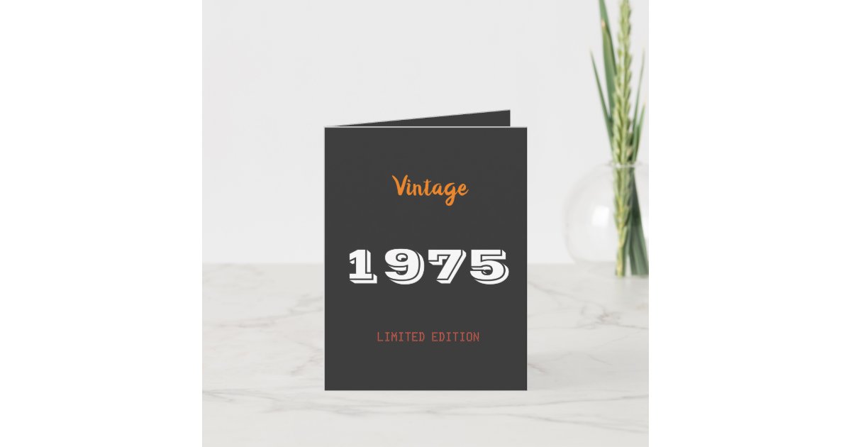 Vintage 1975 Limited Edition – 50th Birthday Party Invitation | Zazzle