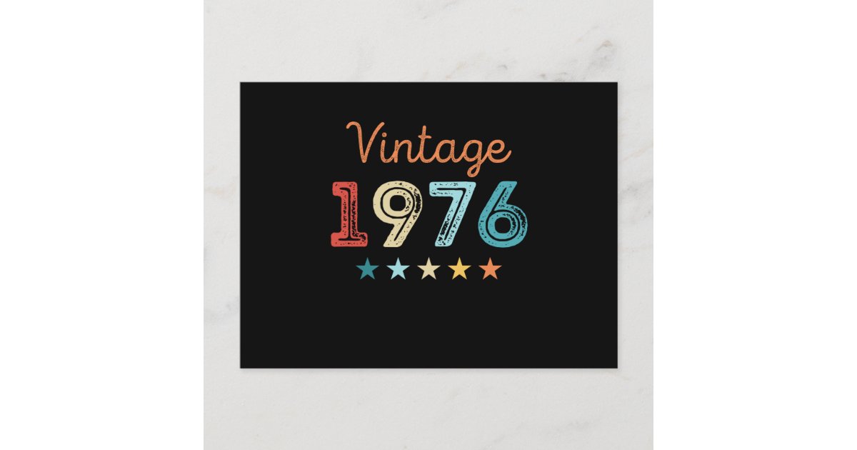 Vintage 1976 50th Birthday Retro Gift 50 year old Postcard | Zazzle