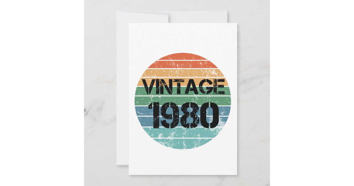 Vintage 1980 Birthday Card | Zazzle