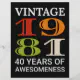Vintage 1981 40th Birthday Quote Idea Birthday Letterhead | Zazzle