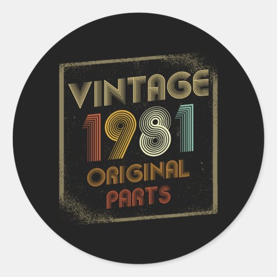 Vintage 1981 classic round sticker | Zazzle.com