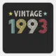 Vintage 1993 30th Birthday Gift 30 years old Square Sticker | Zazzle