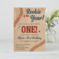 Vintage 1st Birthday Baseball Invitation | Zazzle