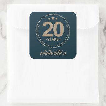 Vintage 20 Years Celebration Sticker | Zazzle