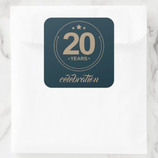 Vintage 20 Years Celebration Sticker | Zazzle