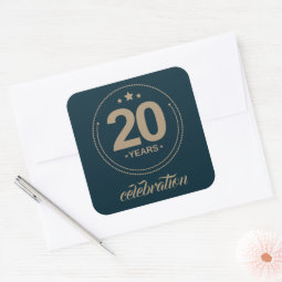 Vintage 20 Years Celebration Sticker | Zazzle