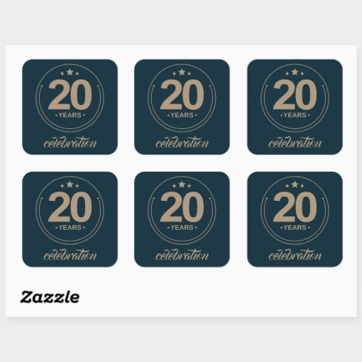 Vintage 20 Years Celebration Sticker | Zazzle