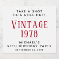 Vintage 50th Birthday Party Liquor Bottle Label | Zazzle