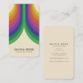 Vintage 70s Retro Rainbow Business Card | Zazzle