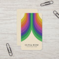 Vintage 70s Retro Rainbow Business Card | Zazzle