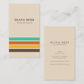 Vintage 70s Retro Stripes Business Card | Zazzle