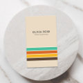 Vintage 70s Retro Stripes Business Card | Zazzle