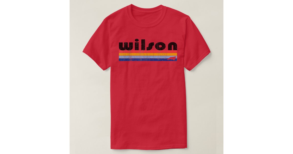 Vintage 80s Style Wilson NC T-Shirt | Zazzle