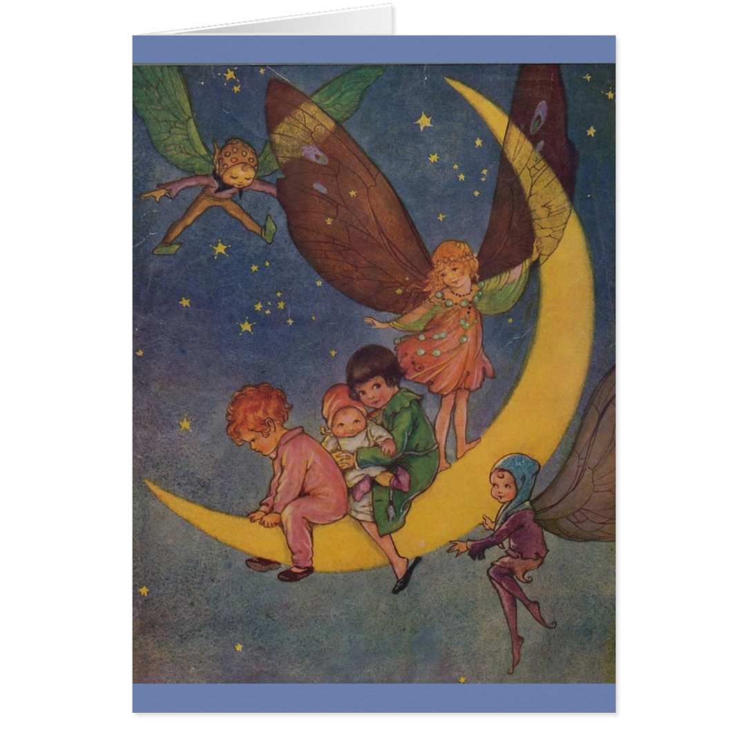 Vintage - A Moon Ride at Night, | Zazzle